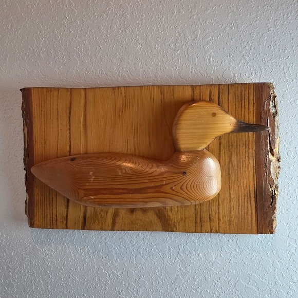 Wall Decor | Handmade Hand Carved Wooden Duck Wall Plaque Rustic Live ...